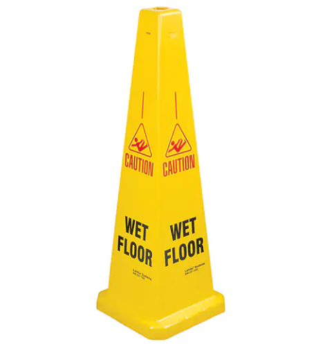 "Wet Floor" Lamba Traffic Cones, English With Pictogram (Minimum Order ...