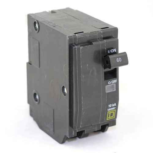 Square D QO260 Mini Circuit Breaker 60A, 2 Pole, 120/240VAC, Plug In M ...